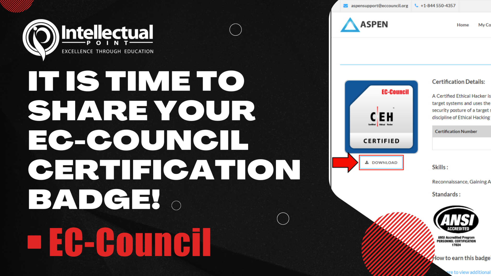 It is Time to Share your EC Council Certification Badge! - Intellectual Point