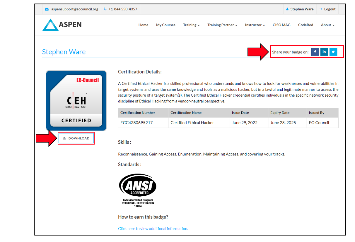 It is Time to Share your EC Council Certification Badge! - Intellectual ...